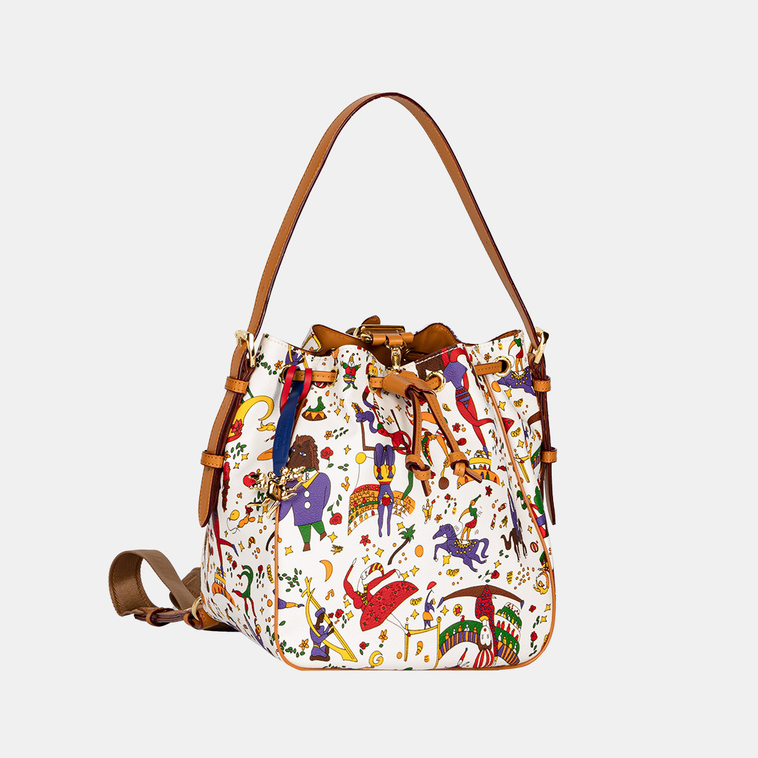 PIERO GUIDI BACKPACK&BUCKET BAG "MANUELA"/ZAINO&SECCHIELLO